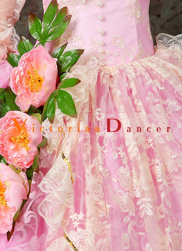Women Royal Pink Medieval Renaissance Rococo Marie Antoinette Ball ...